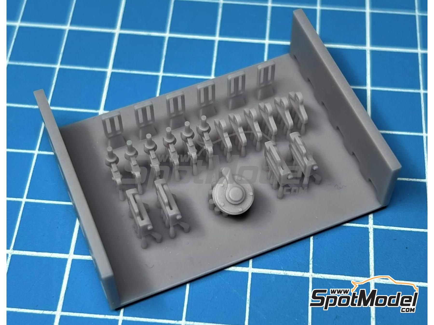 Stone Models A036/2023: Seatbelts 1/12 scale - 5-Point Racing seatbelt buckles - open type - 1 ...